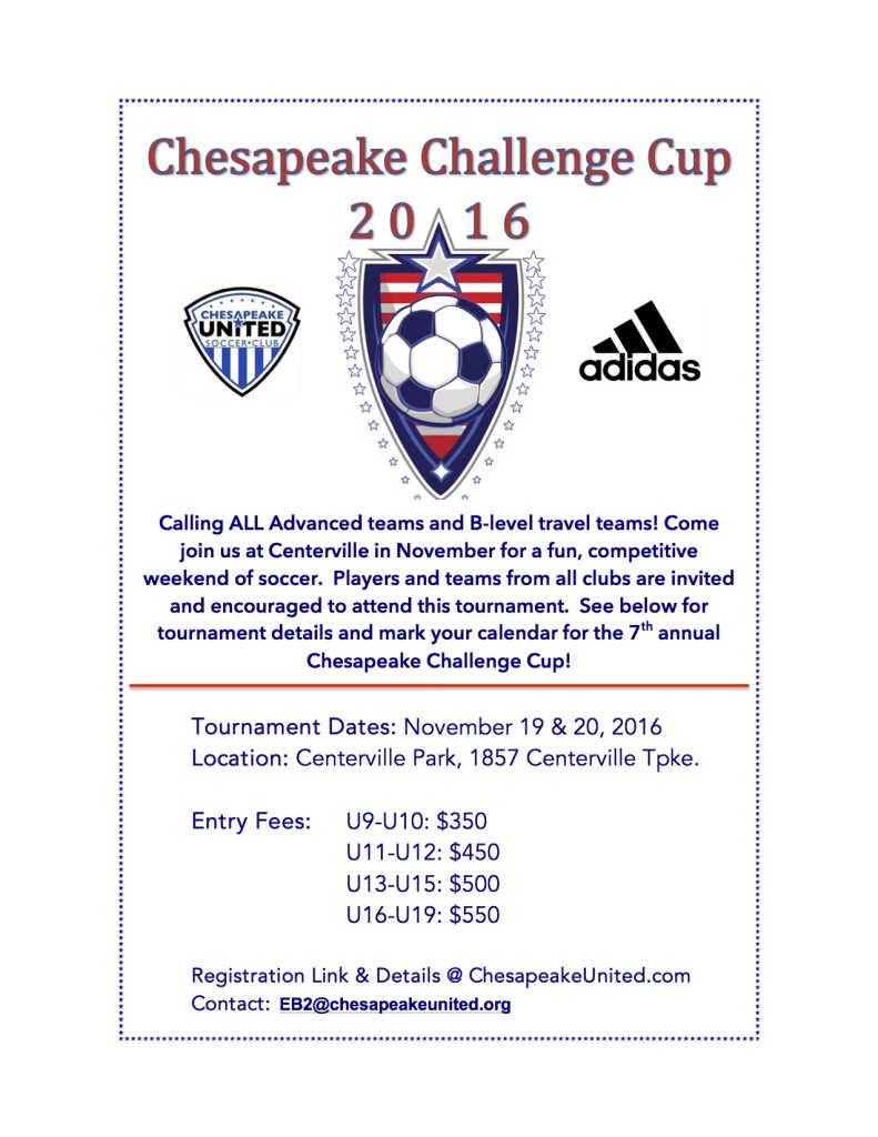CCC Flyer • Chesapeake United Soccer Club
